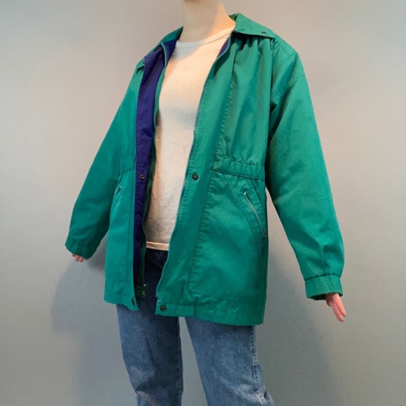 London Fog | Jackets & Coats | Vintage Teal Color Block Jacket | Poshmark